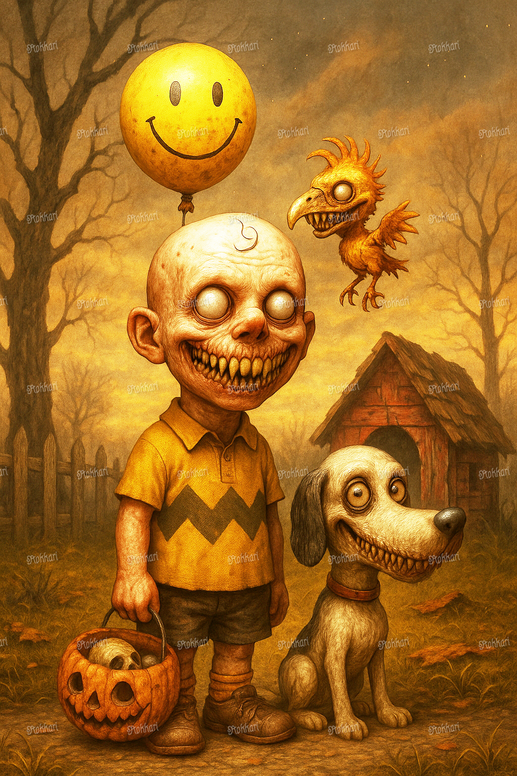 Pre-order A Charlie Brown Nightmare – Rokkari Diamond Painting Dark Art ...