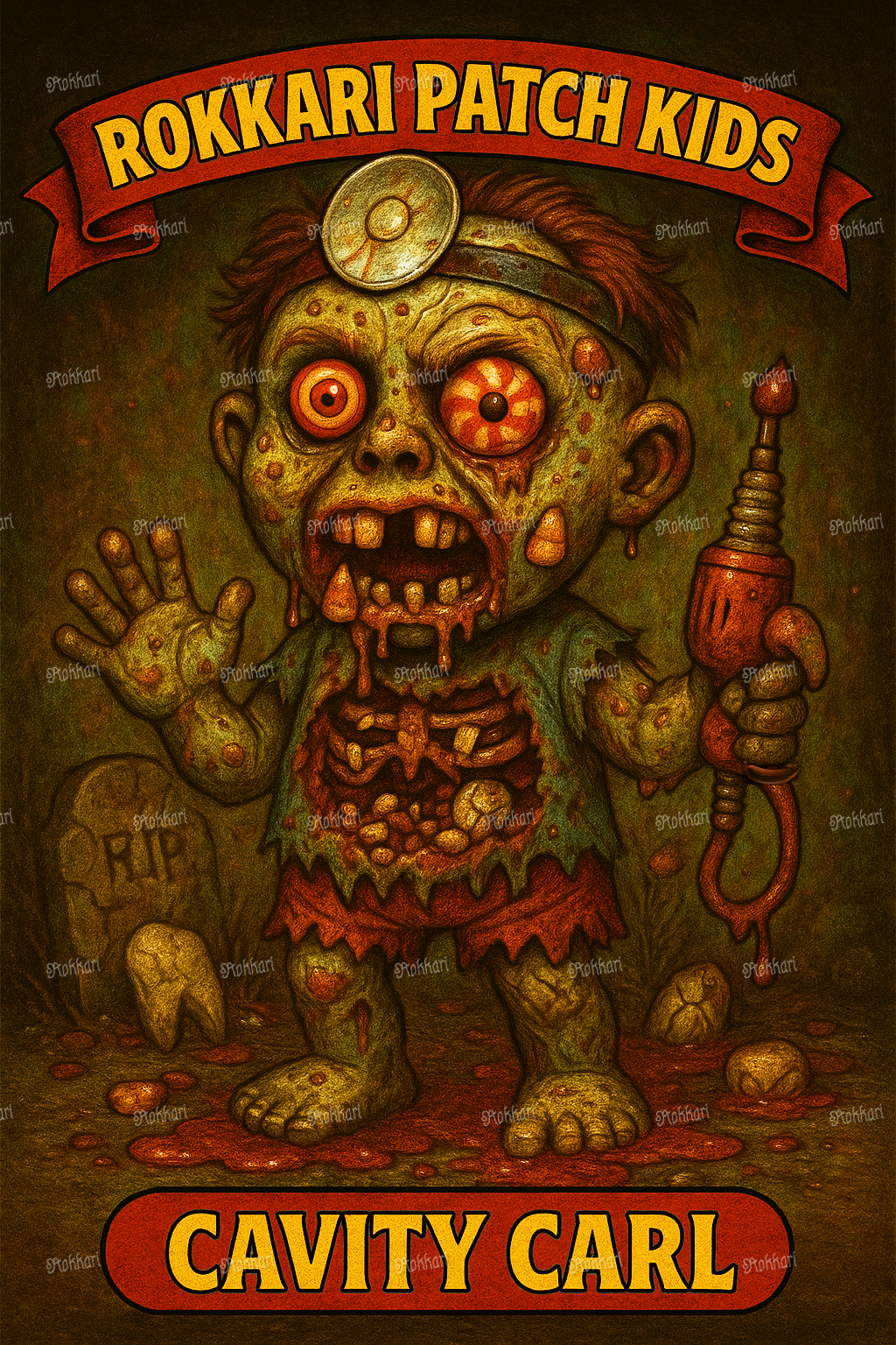 Pre-order Cavity Carl – Rokkari Diamond Painting Dark Art Accesories