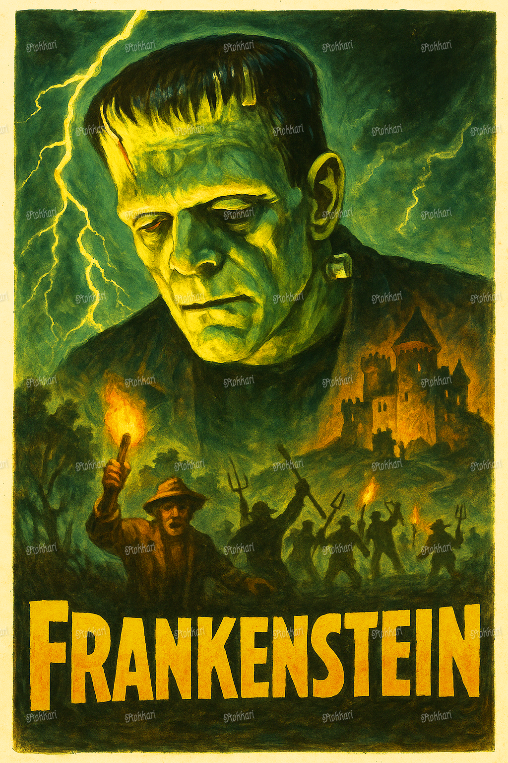Pre-order Classic Frankenstein – Rokkari Diamond Painting Dark Art ...