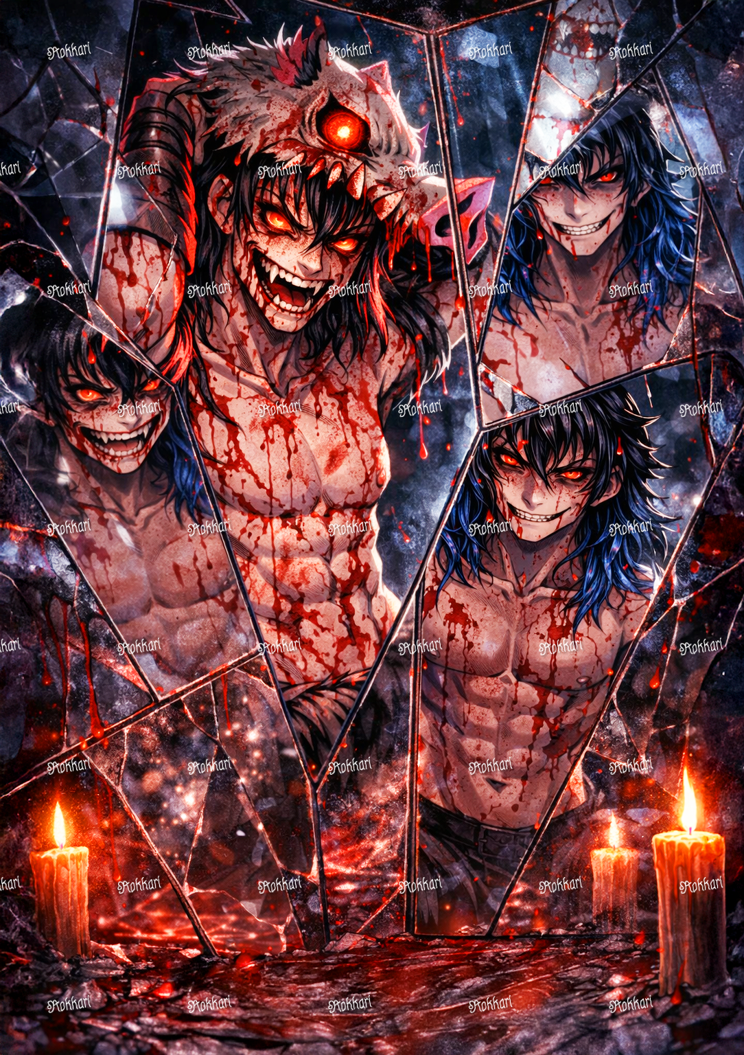 Pre-order Inosuke Demon Slayer – Rokkari Diamond Painting Dark Art ...